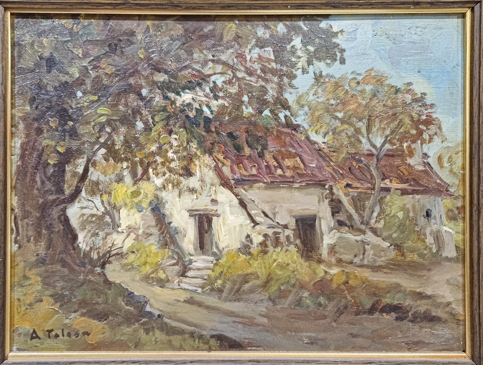 Aurelio Tolosa Alsina | Dos Vistas Rurales. Óleo sobre cartón | MutualArt