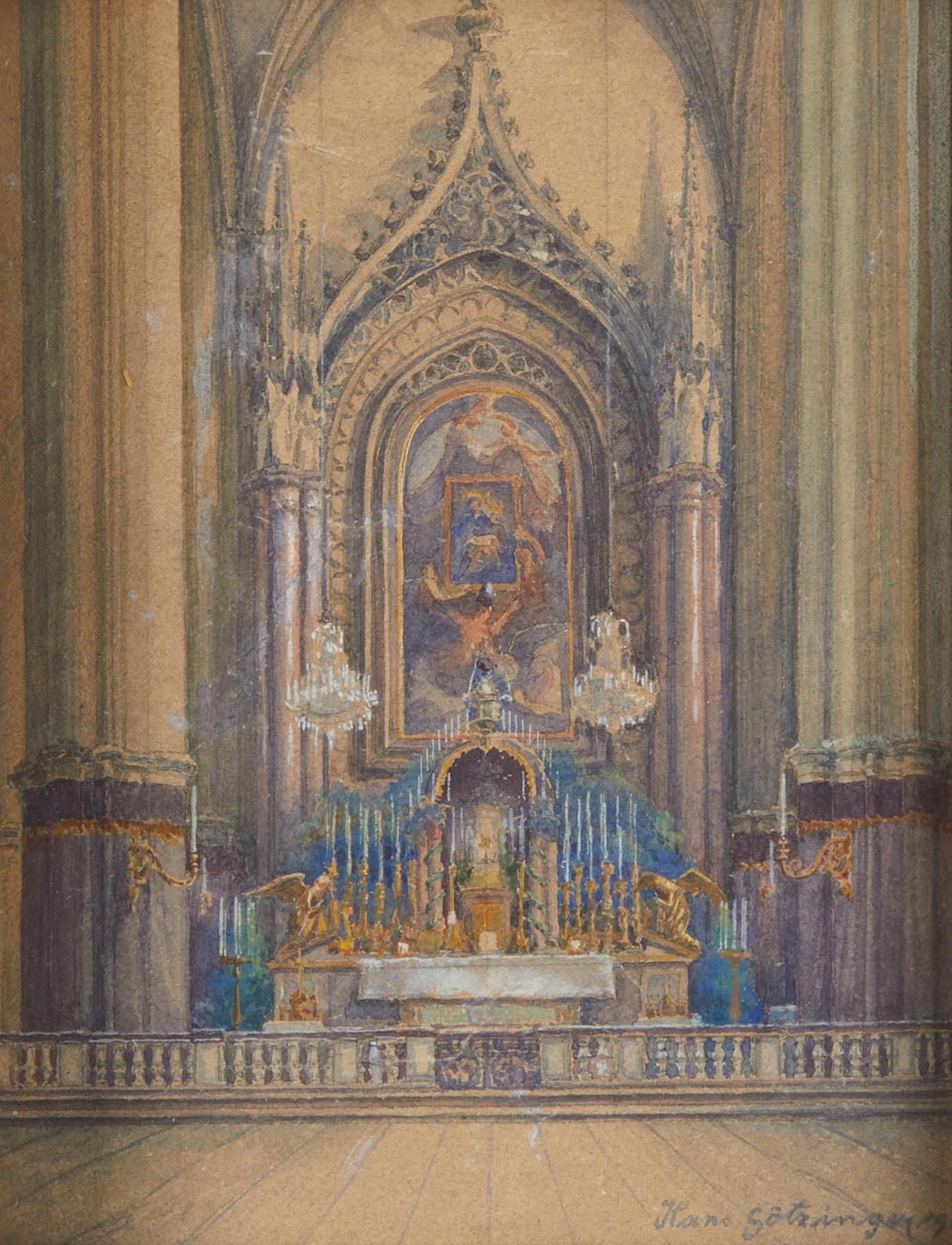 Hans Gotzinger | Hochaltar der Minoritenkirche in Wien (1911) | MutualArt