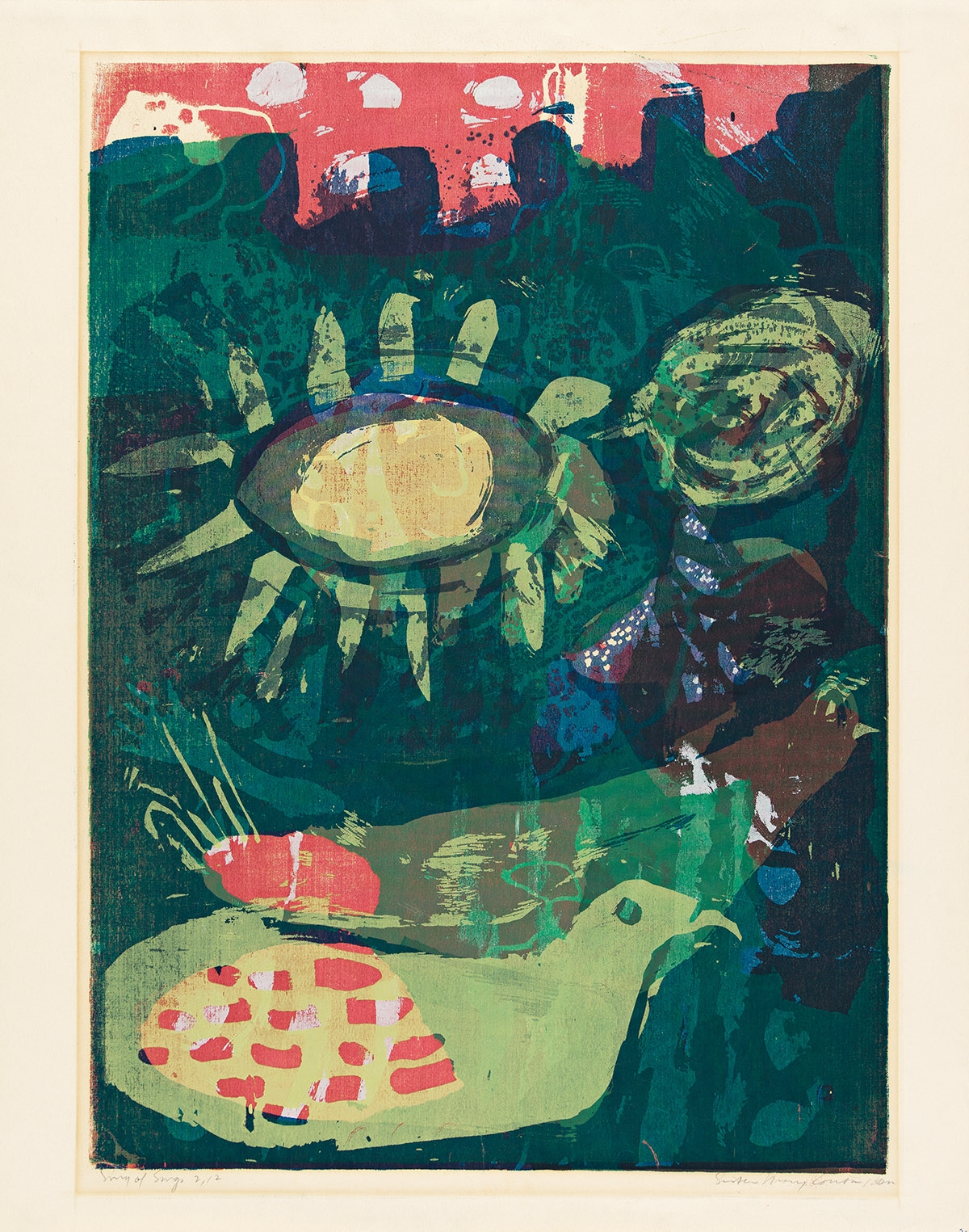 Corita Kent | Song of Songs, 2:12 (1958) | MutualArt