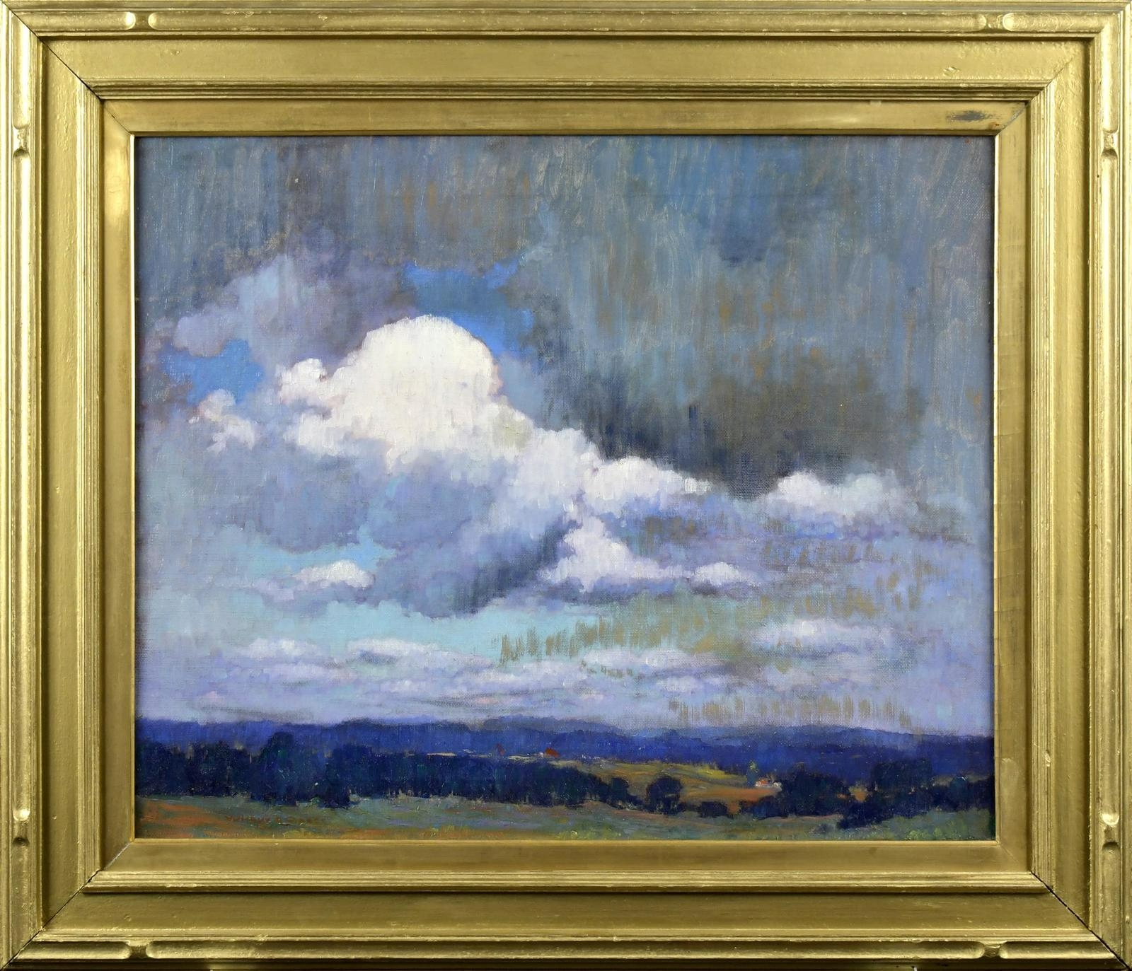 Wilbur L. Oakes | Mountain landscape with clouds | MutualArt