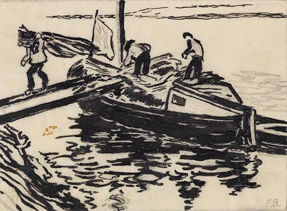 Fritz Bleyl | ELBFISCHER (BOOT AUF DER ELBE) (1906) | MutualArt