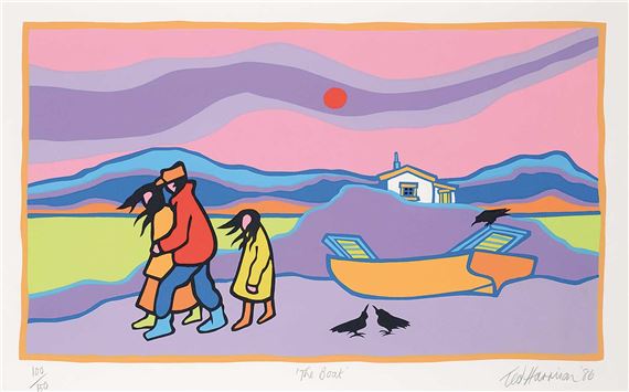 Ted Harrison | The Boat (1986) | MutualArt