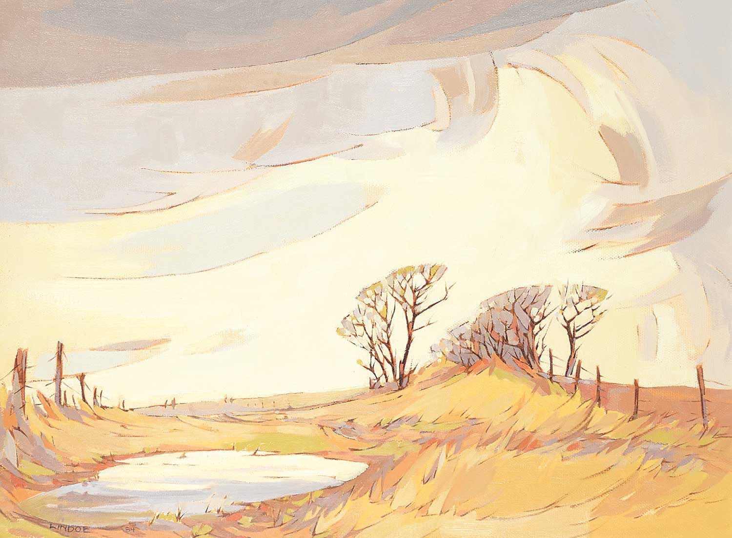 Luke Lindoe | Road Allowance [Windy Sky] (1984) | MutualArt