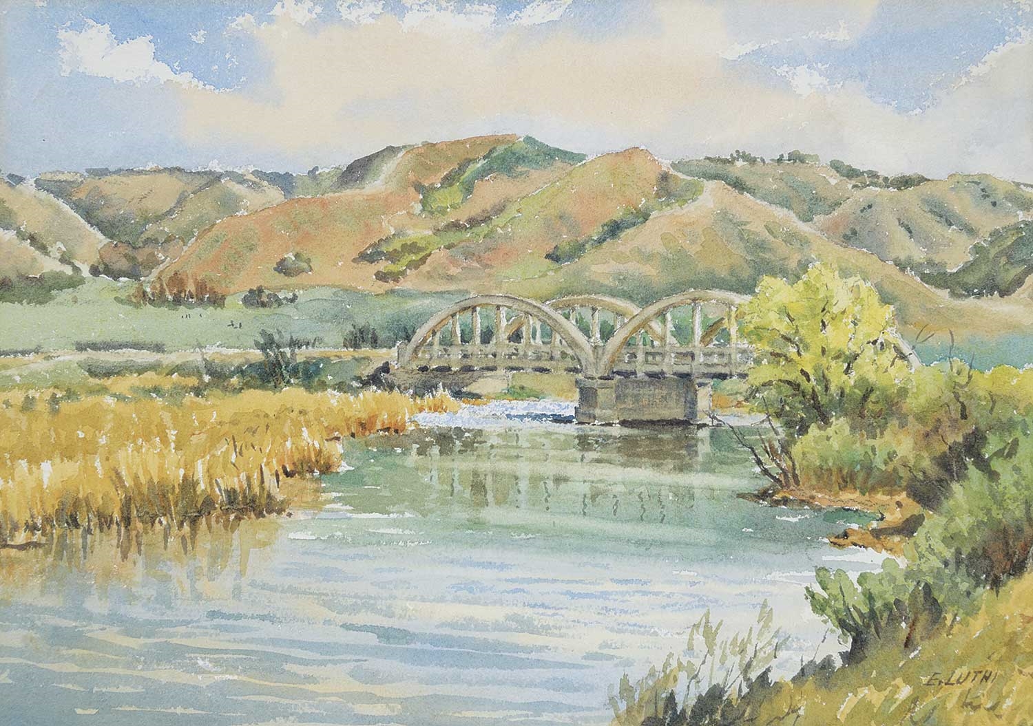 Ernest Luthi | The Bridge at Fort Qu'Appelle | MutualArt