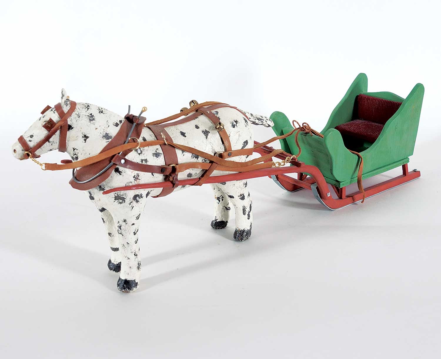 George Markel | Untitled - Spotted Horse with Sleigh | MutualArt