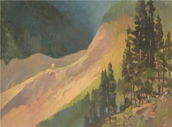 Meredith Evans | Sun on Poplar - Lower Kananaskis (1981) | MutualArt
