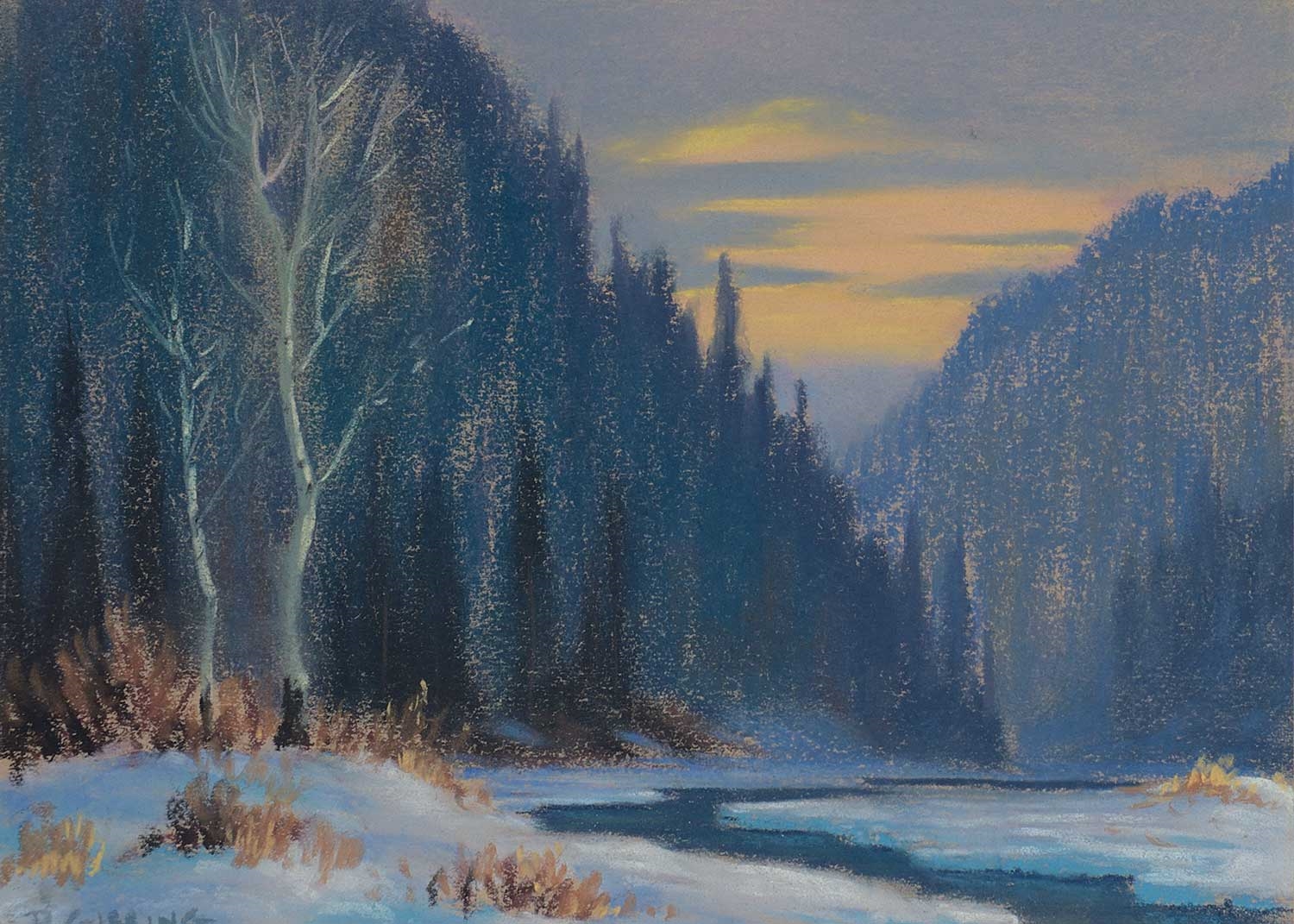 Roland Gissing | Untitled - Stream at Dusk | MutualArt