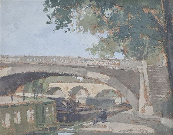Rene Durey | Bridge in Paris (Circa 1940) | MutualArt