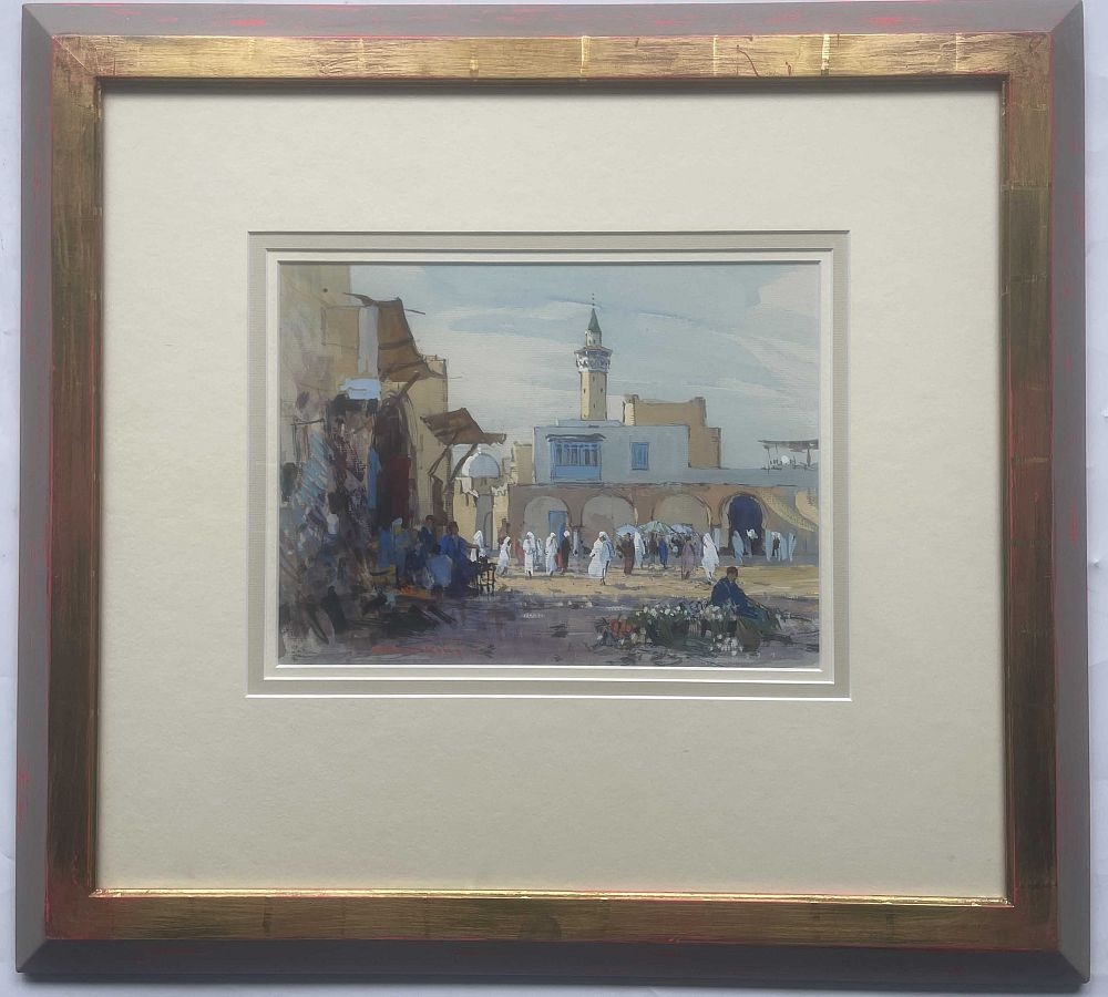 Robert King | Village on the Nile; Street Scene in Monastir | MutualArt