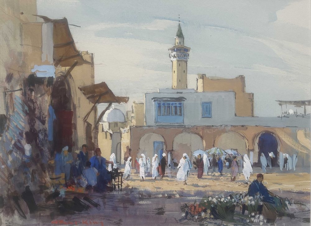 Robert King | Village on the Nile; Street Scene in Monastir | MutualArt