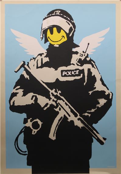 Banksy | Flying Copper | MutualArt