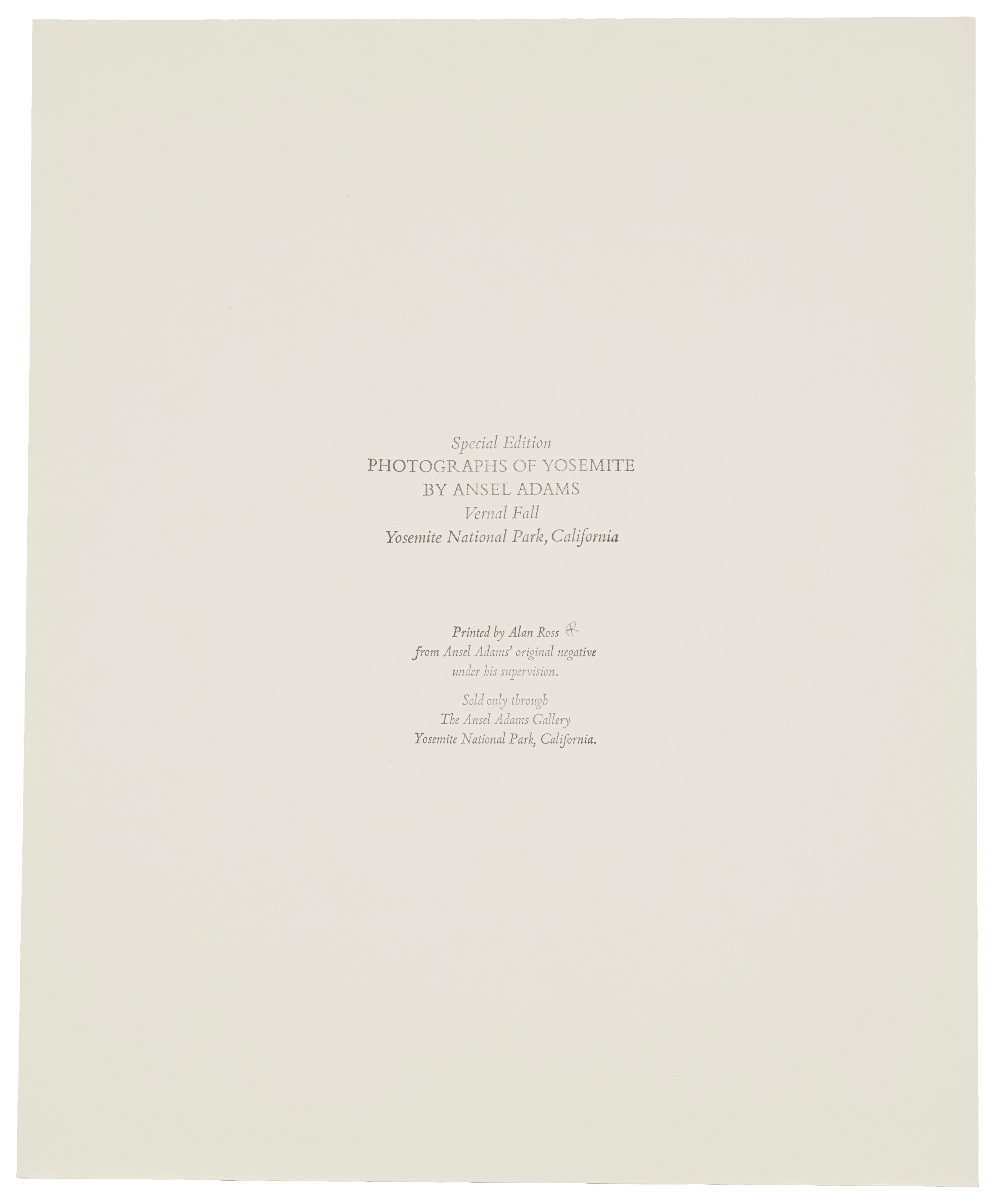 Ansel Adams | Vernal Falls, Yosemite Valley | MutualArt