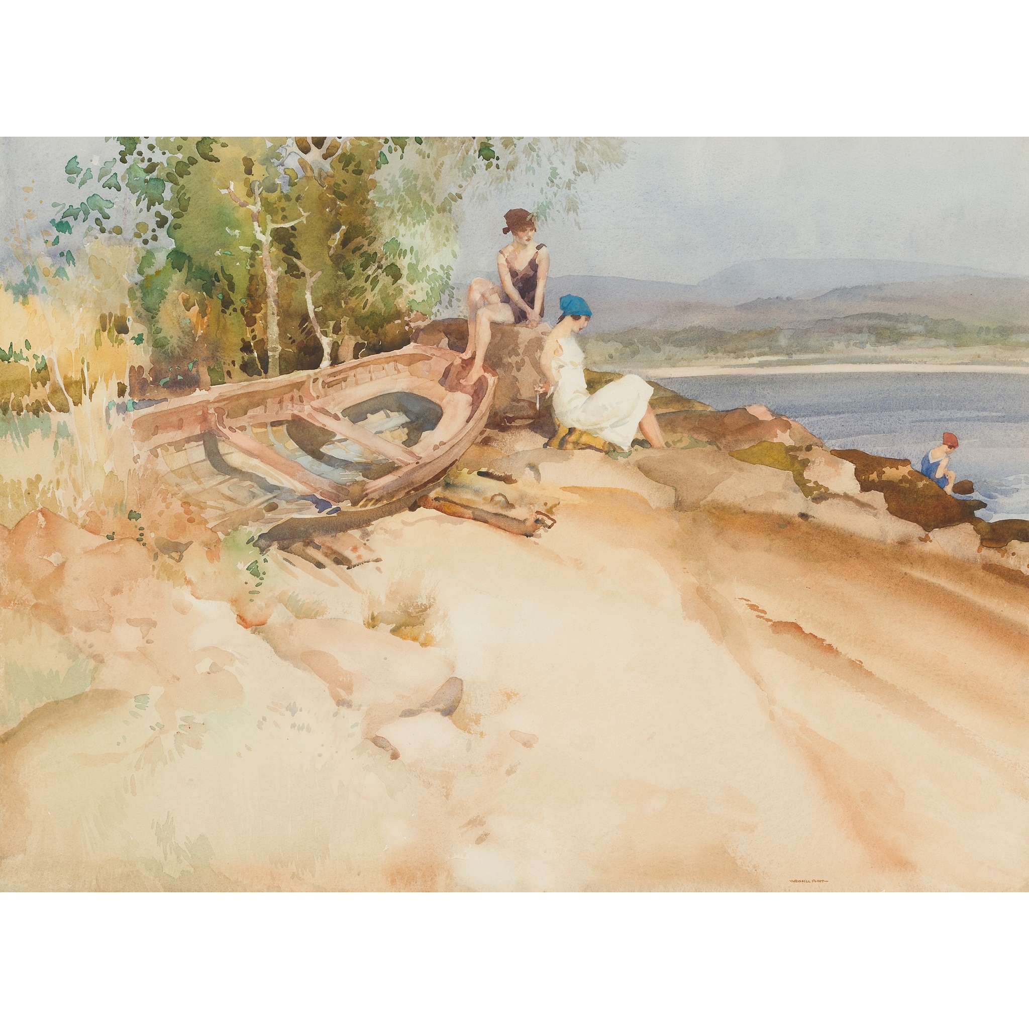 William Russell Flint | On the Beach | MutualArt