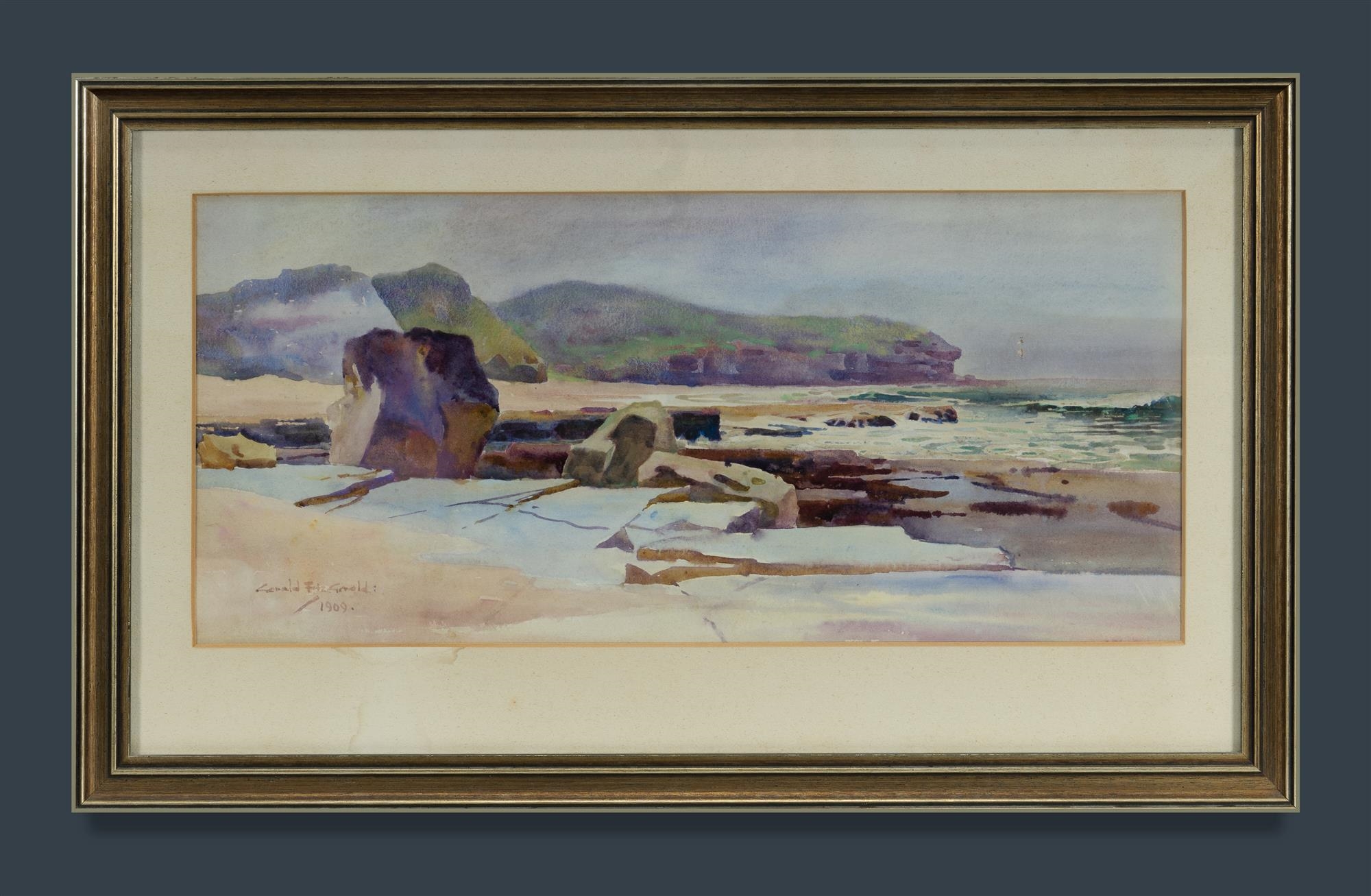Gerald Fitzgerald | Coastal Rocks (1909) | MutualArt