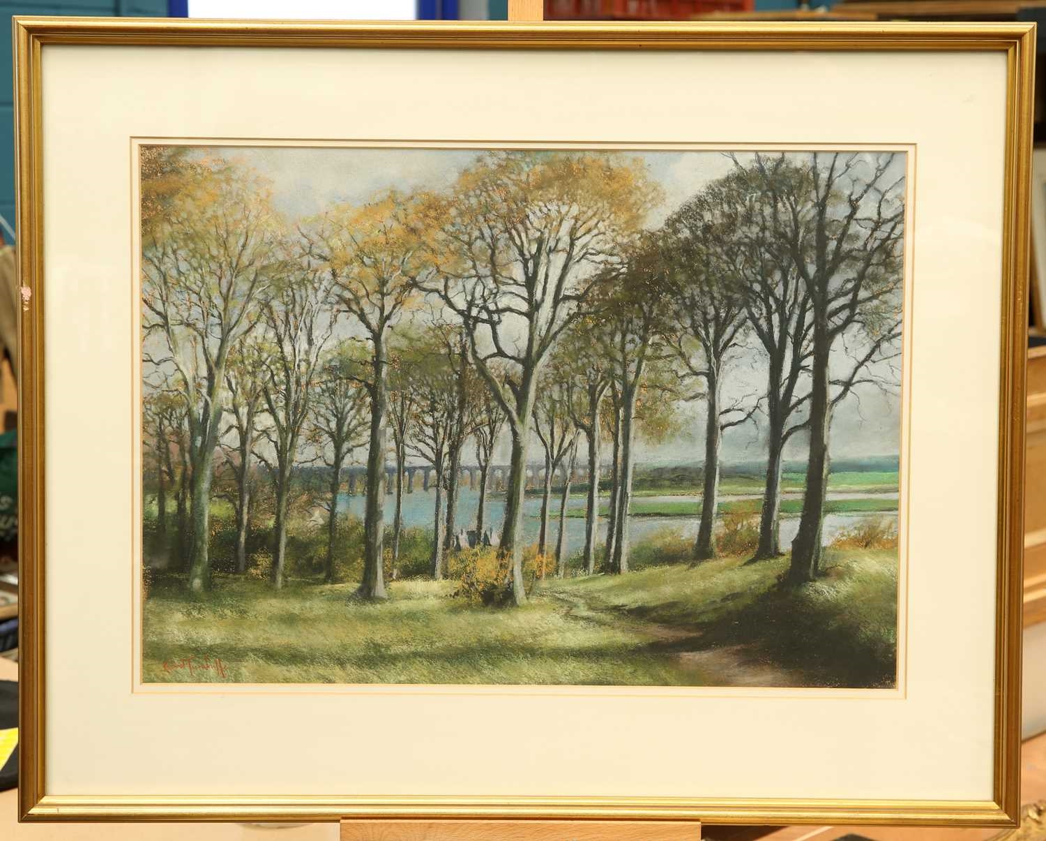 Robert Turnbull | ROBERT TURNBULL (MODERN) THE BRIDGE AT BERWICK IN ...