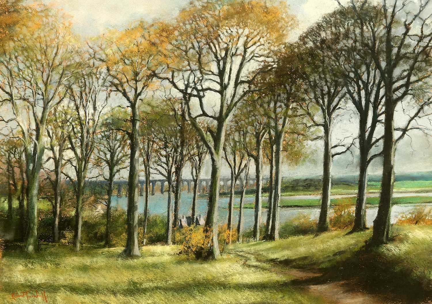 Robert Turnbull | ROBERT TURNBULL (MODERN) THE BRIDGE AT BERWICK IN ...