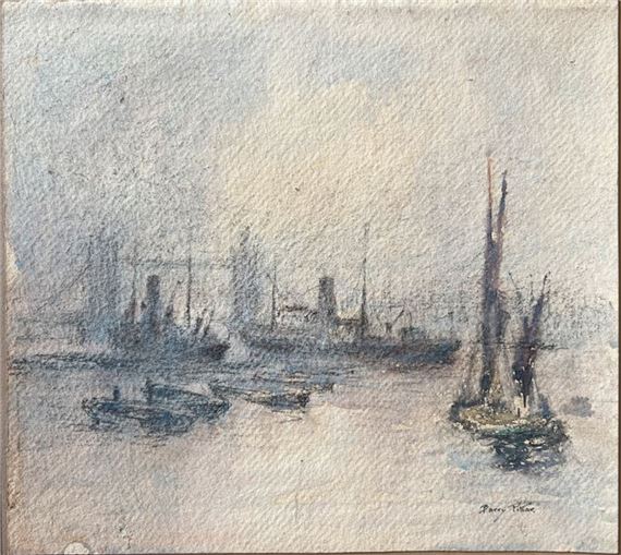 J. F. Barry Pittar | BOATS IN A HARBOR | MutualArt