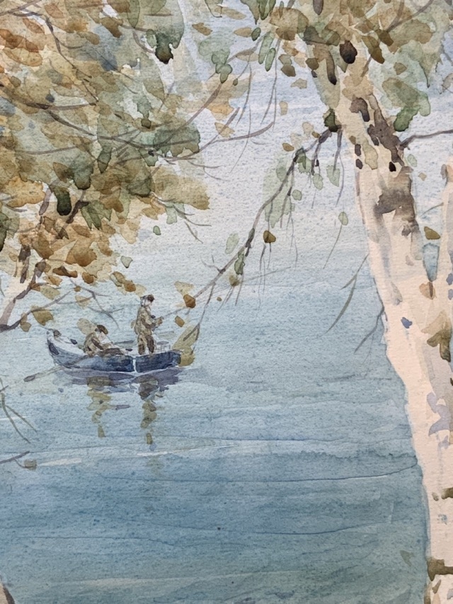 Henry Jackson Simpson | fisherman on loch side with further fishermen ...