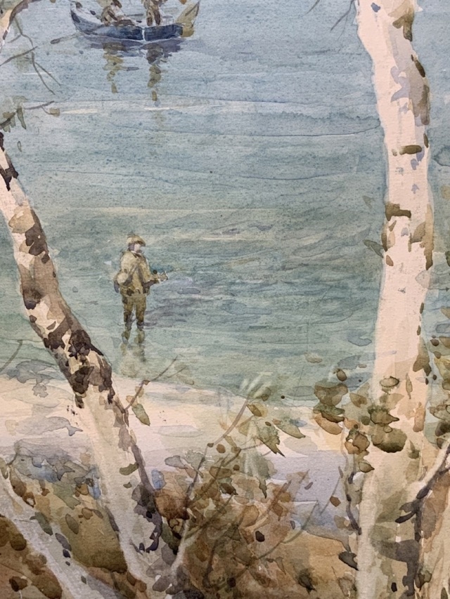 Henry Jackson Simpson | fisherman on loch side with further fishermen ...