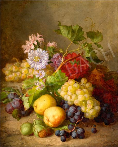 Andreas Lach | Still Life with Fruit (1853) | MutualArt