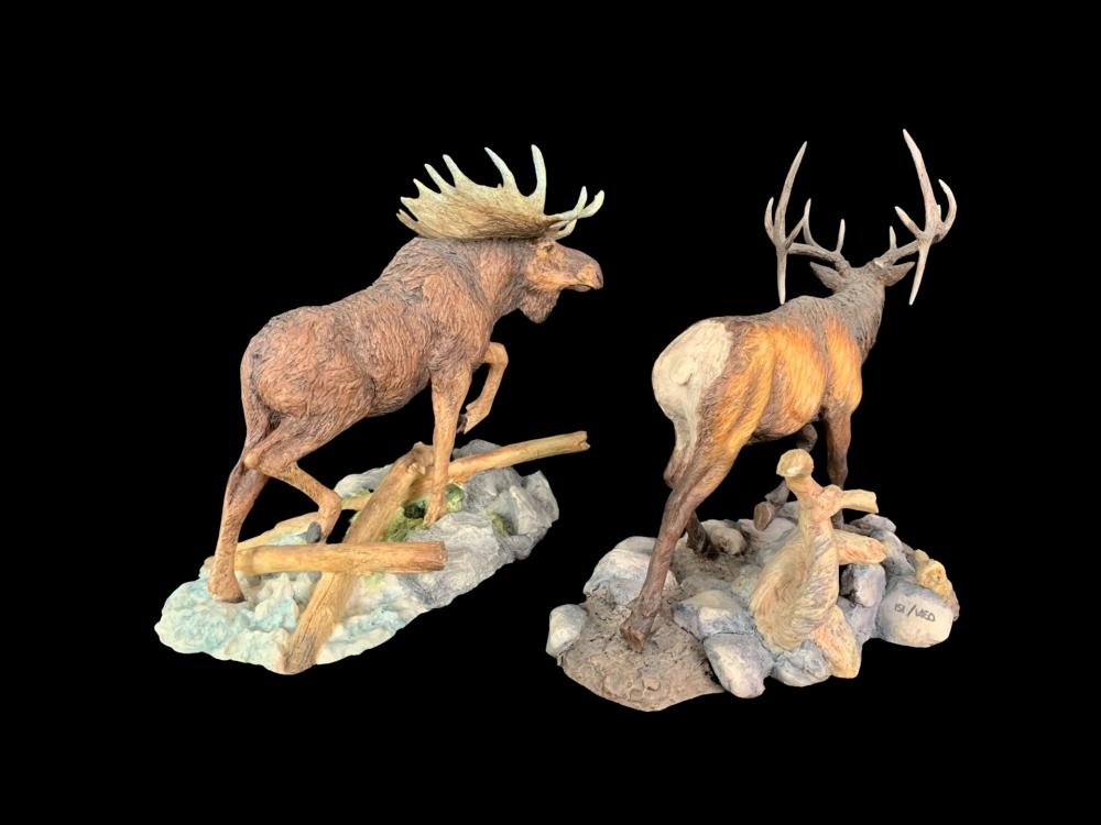 Daniel Ray Parker | Moose and Elk Limited Edition Sculptures | MutualArt