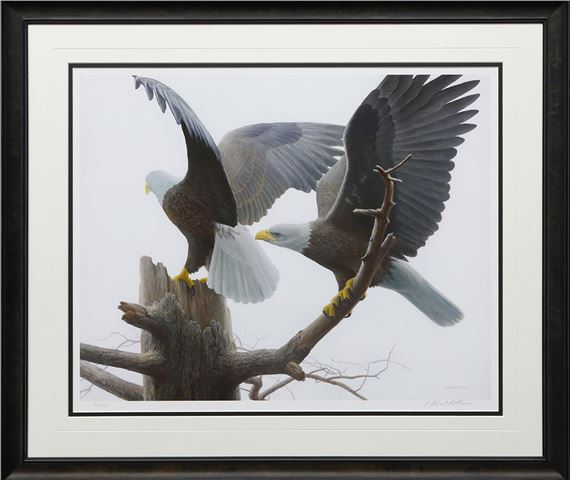 Robert McLellan Bateman | Landings - Bald Eagles | MutualArt