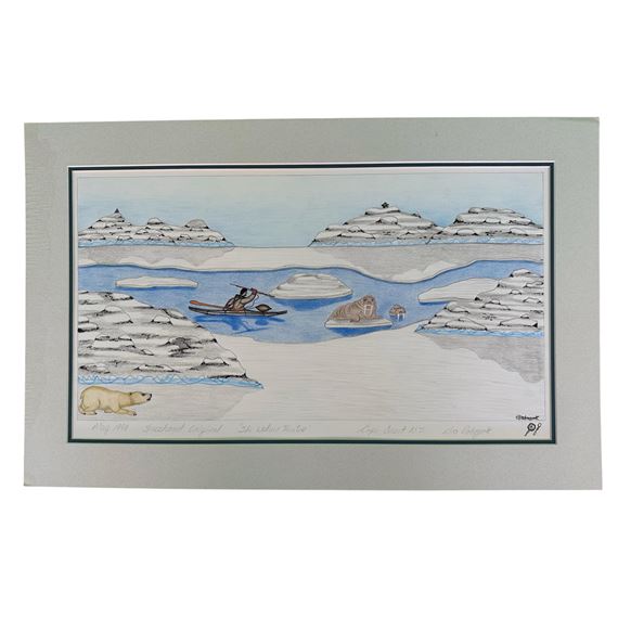 Goo Pootoogook | Polar Bear, Walruses & Beluga; Inuit Dog Teaming ...
