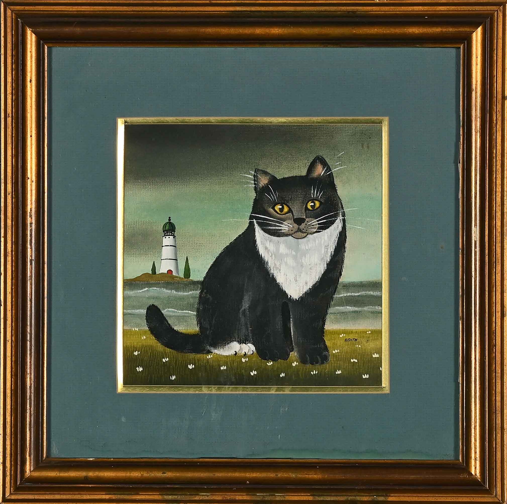 Edith Bremer | Cat and Lighthouse | MutualArt