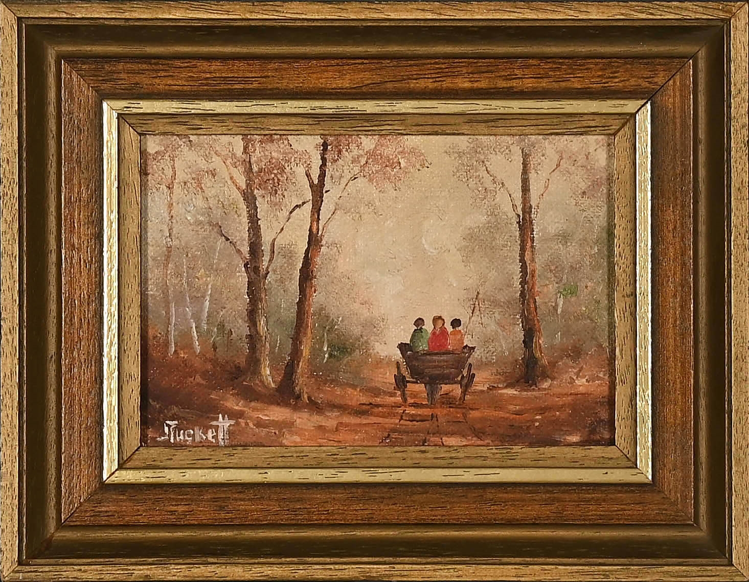 June Tuckett | Wagon in a Forest | MutualArt