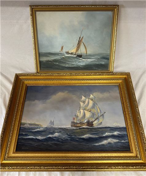 Richard M. Firth | Sailing ships in rough seas | MutualArt