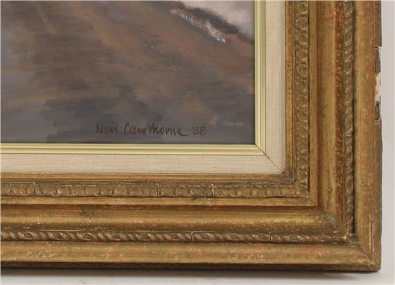 Neil Cawthorne | Huntsmen and hounds on a country road (1988) | MutualArt