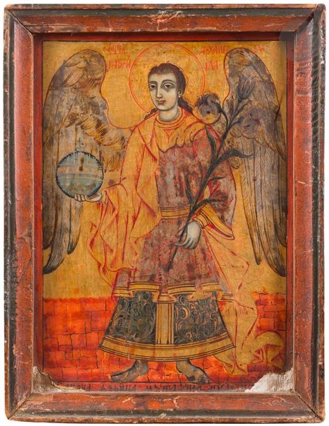 Bulgarian School 18th century | Icon of the Archangel Gabriel | MutualArt