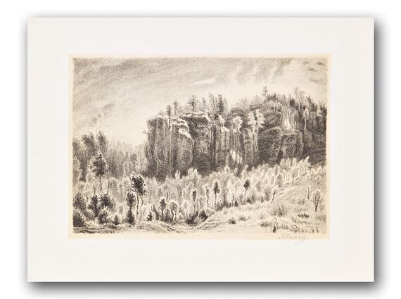 Max Švabinský | Turnovské skály (1950) | MutualArt