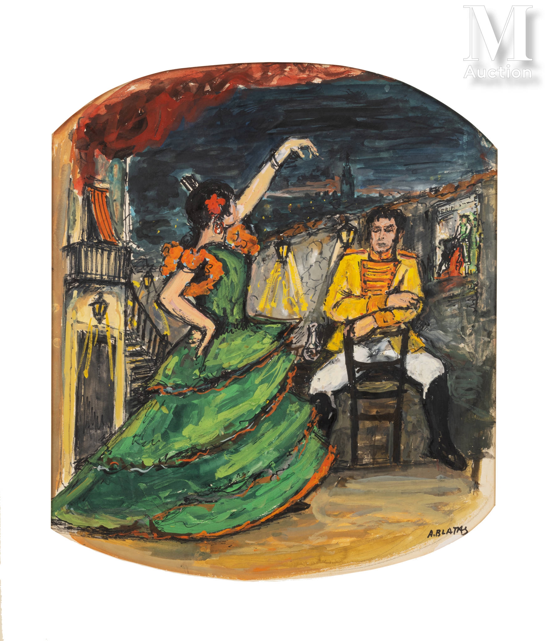 Arbit Blatas | Projet de décor pour Carmen | MutualArt