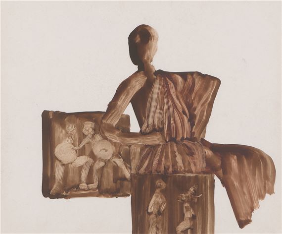 Sidney Nolan | Greek Figure with Mythological Scenes (Circa 1955 ...