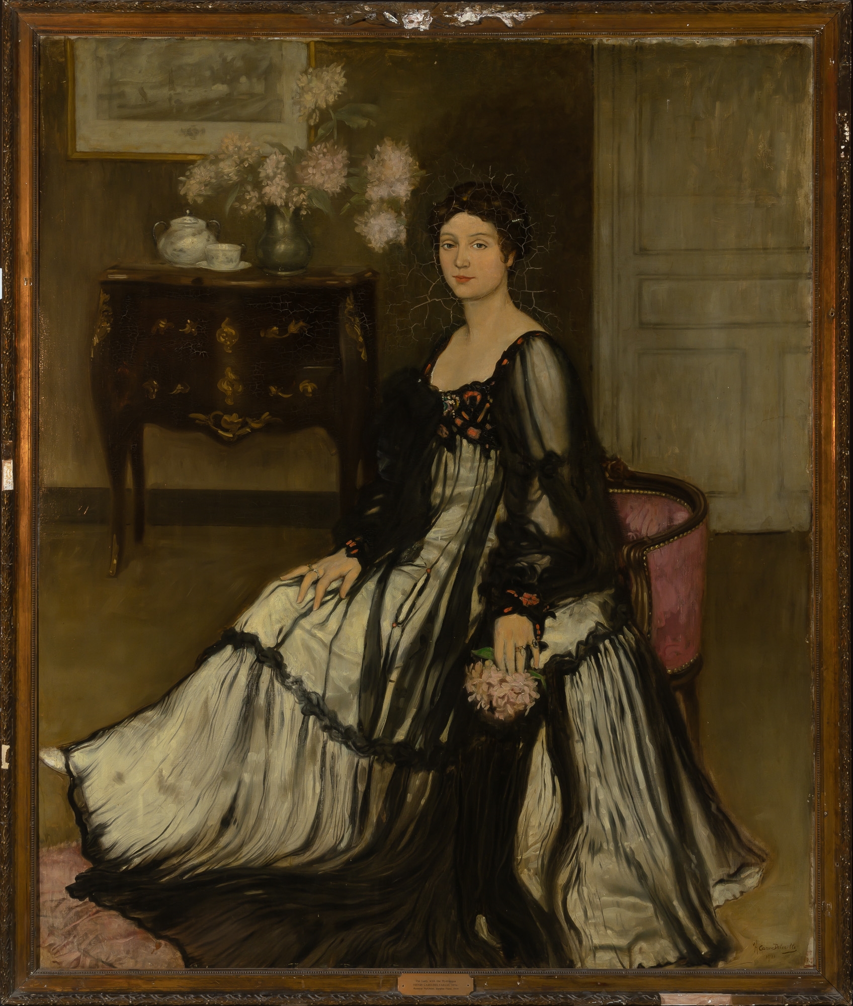 Henry Caro-Delvaille | Seated Lady with Hydrangeas (1911) | MutualArt