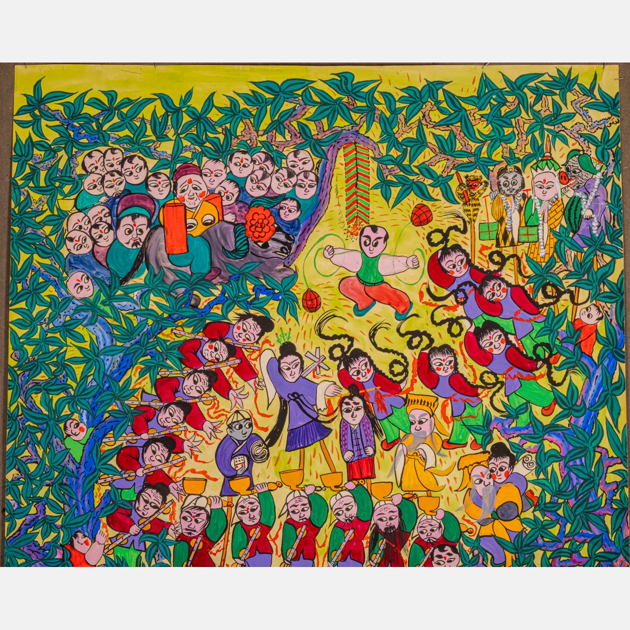 Chinese School, 20th Century | Chinese Huxian Peasant Painting ...