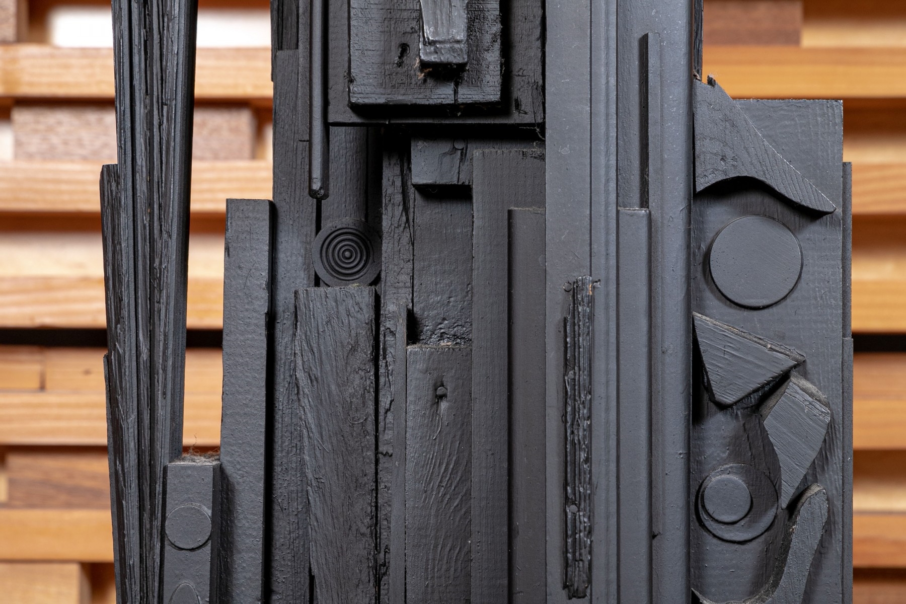 Louise Nevelson | Vintage Monumental Abstract Wood Assemblage Totem ...
