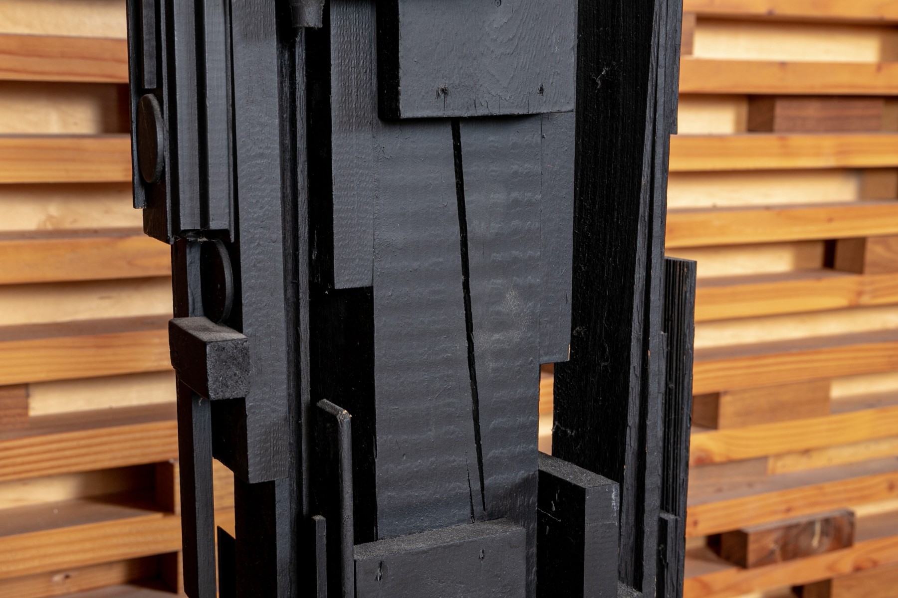 Louise Nevelson | Vintage Monumental Abstract Wood Assemblage Totem ...