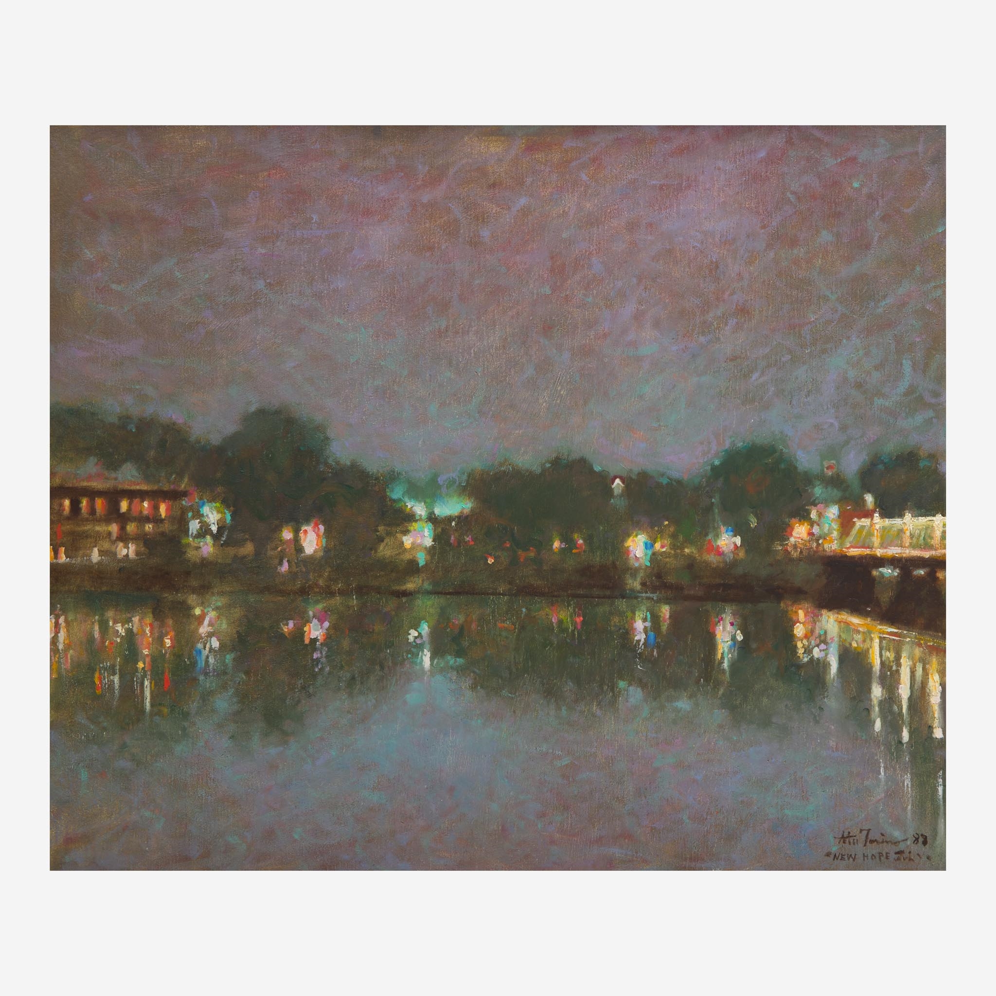 Anthony Michael Autorino | New Hope Bridge at Night | MutualArt
