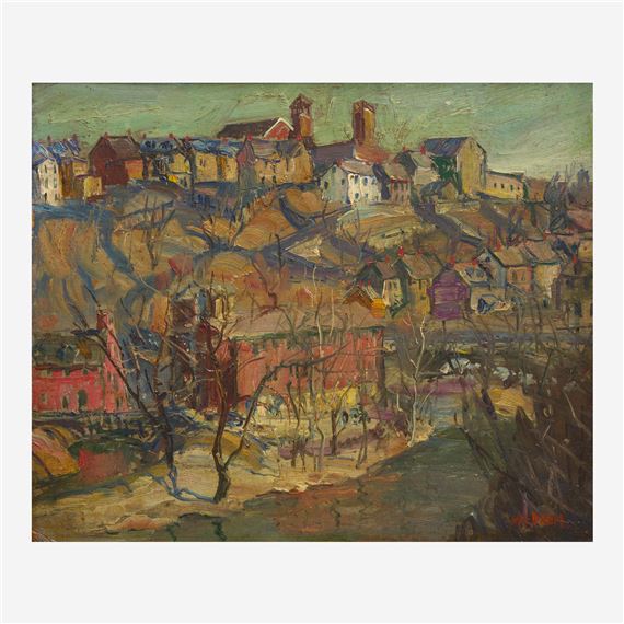 Walter Emerson Baum | Village Scene | MutualArt