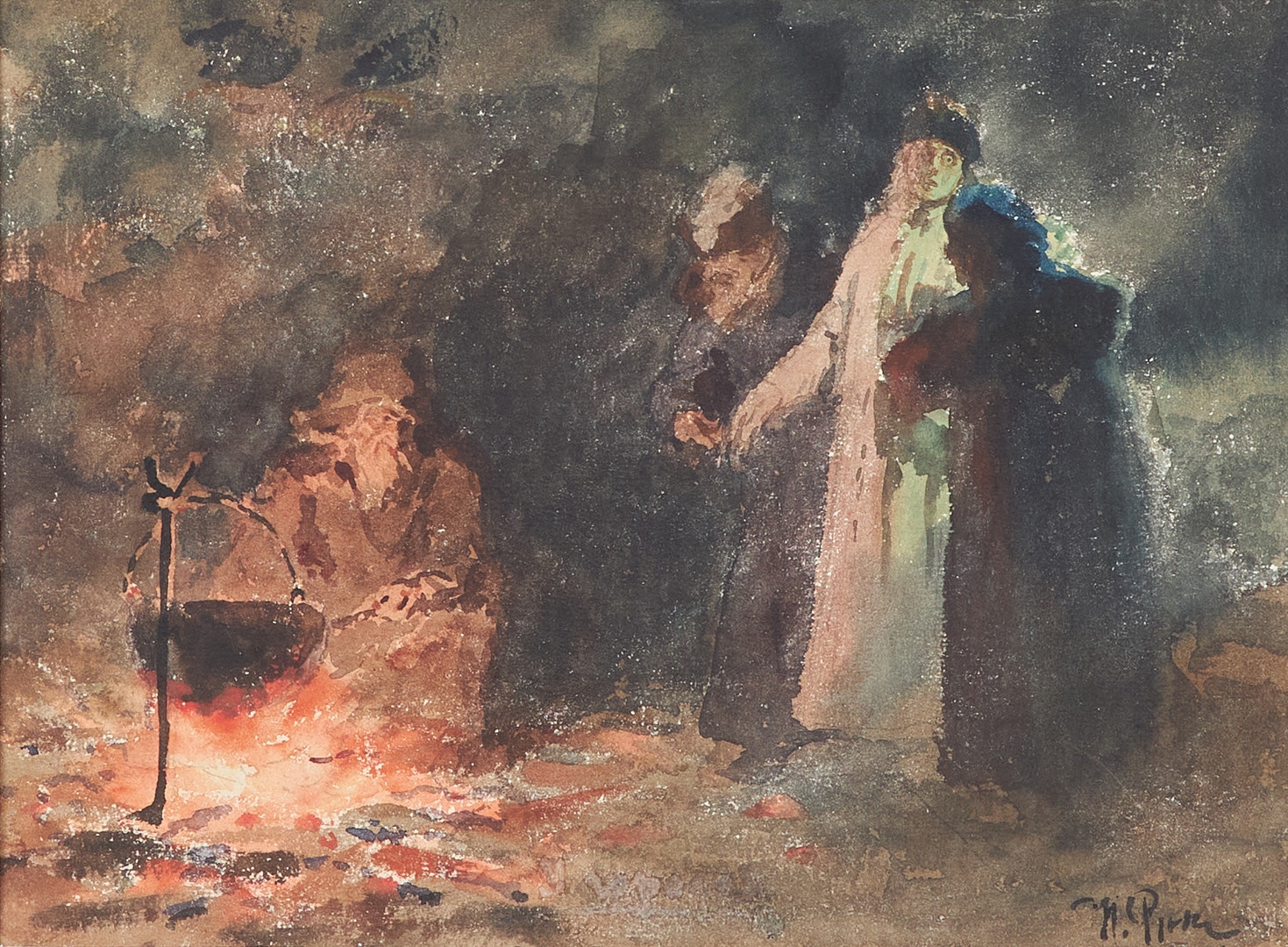 Ilya Repin | The Old Peasant and Death (1885) | MutualArt