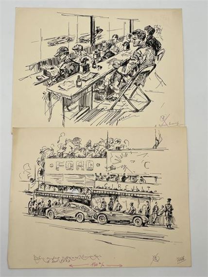 Jacques (1923- Hanot | Set of 4 drawings in Indian ink | MutualArt