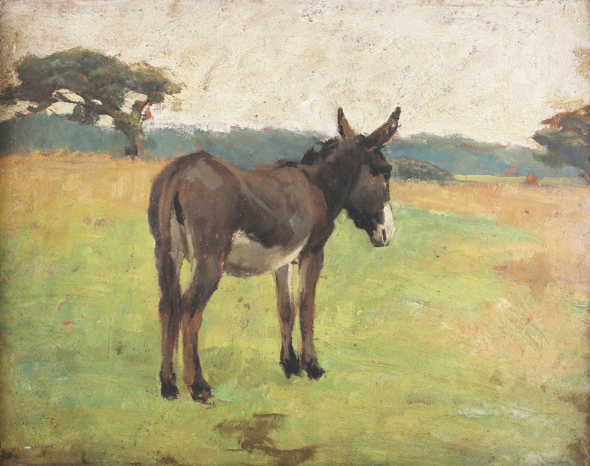Arthur Lemon | Study of a Donkey in a Landscape (19th Century 20th ...