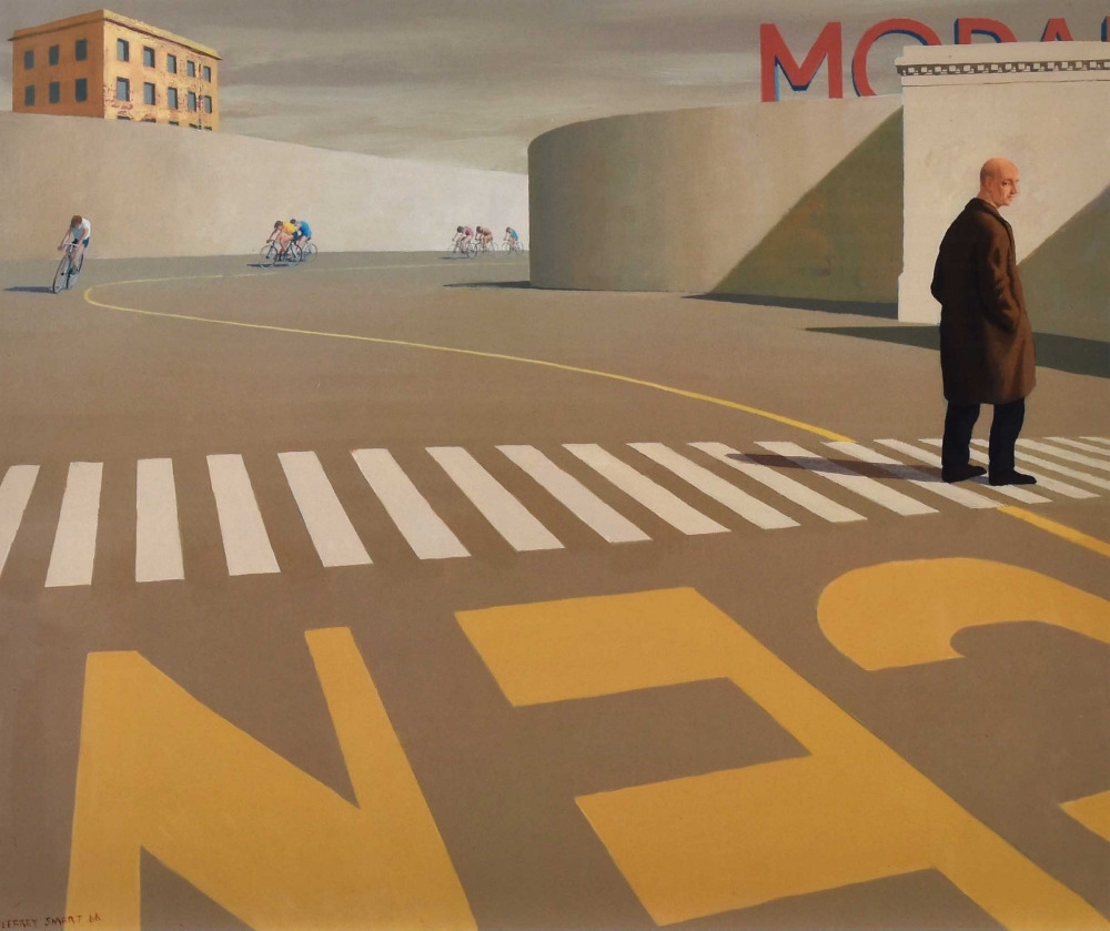 Jeffrey Smart | The Bicycle Race | MutualArt