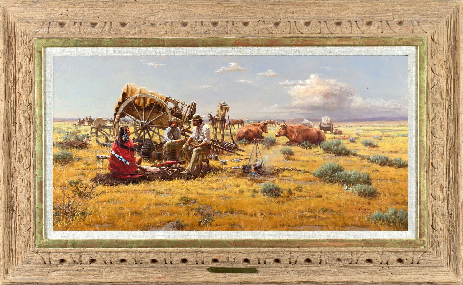 Ted Long | Red Men & Red River Cart Traders (1986) | MutualArt