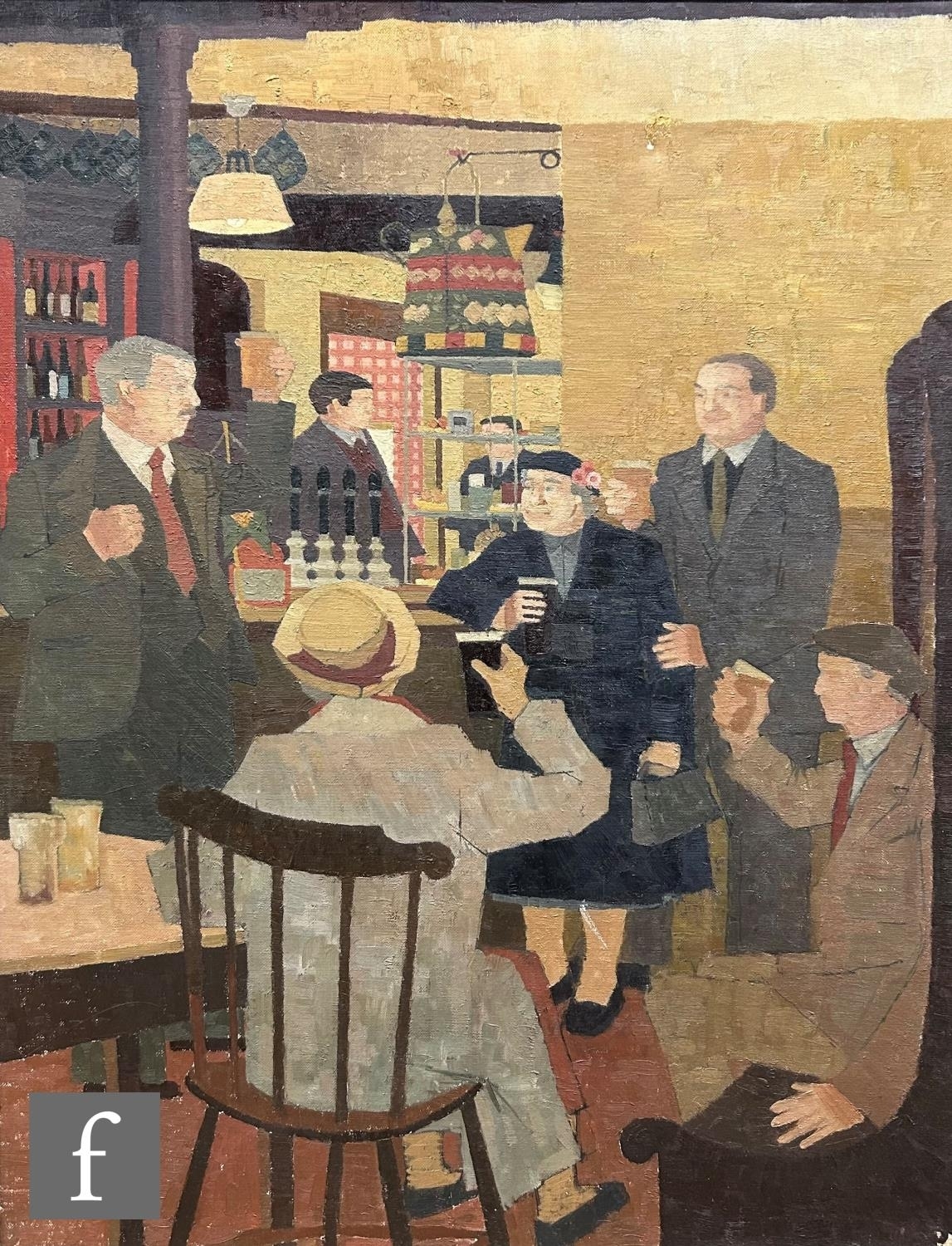 Shirley Teed | 'Interior of the White Hart' (1953) | MutualArt