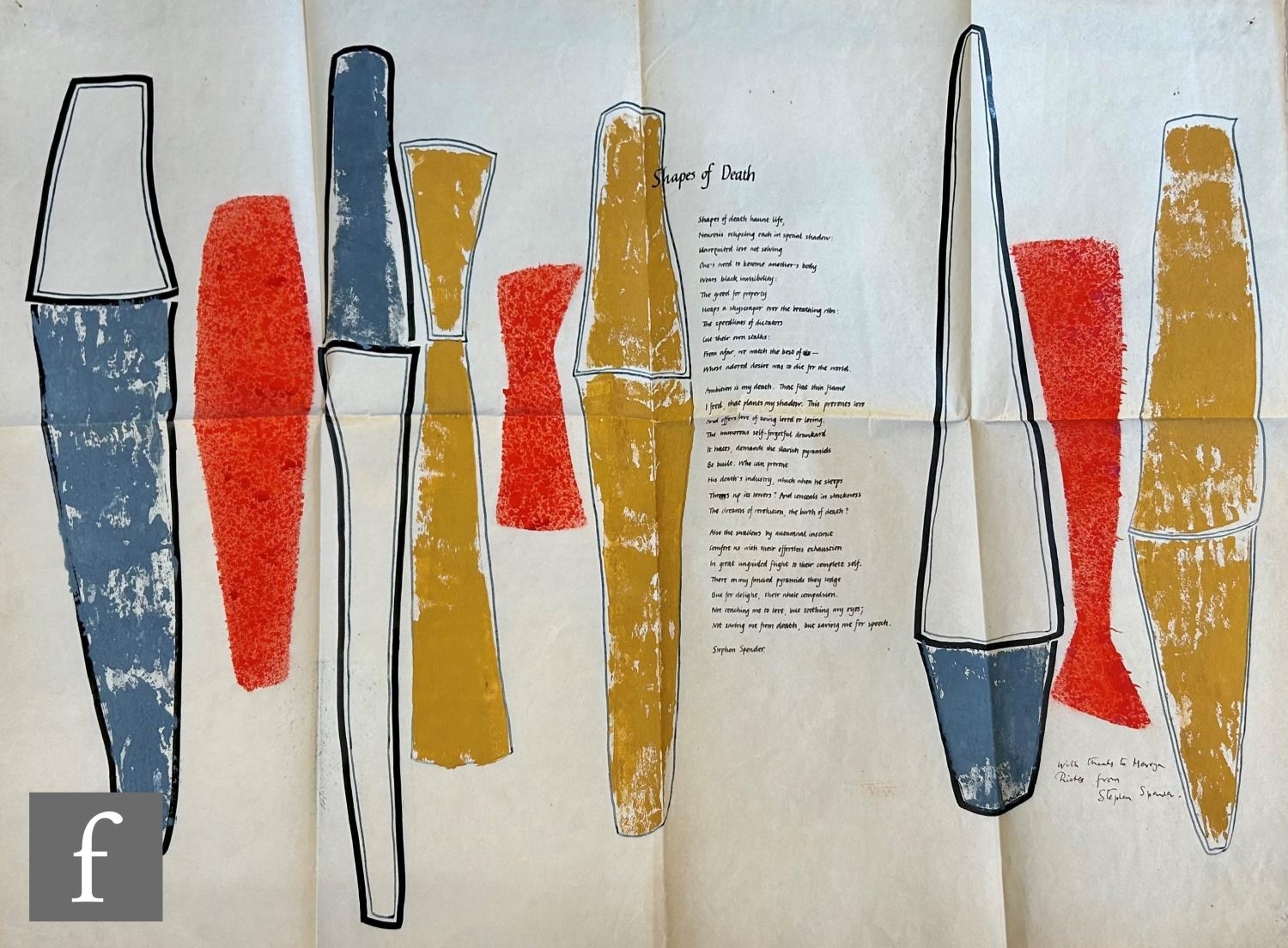Stephen Spender | 'Shapes of Death' | MutualArt