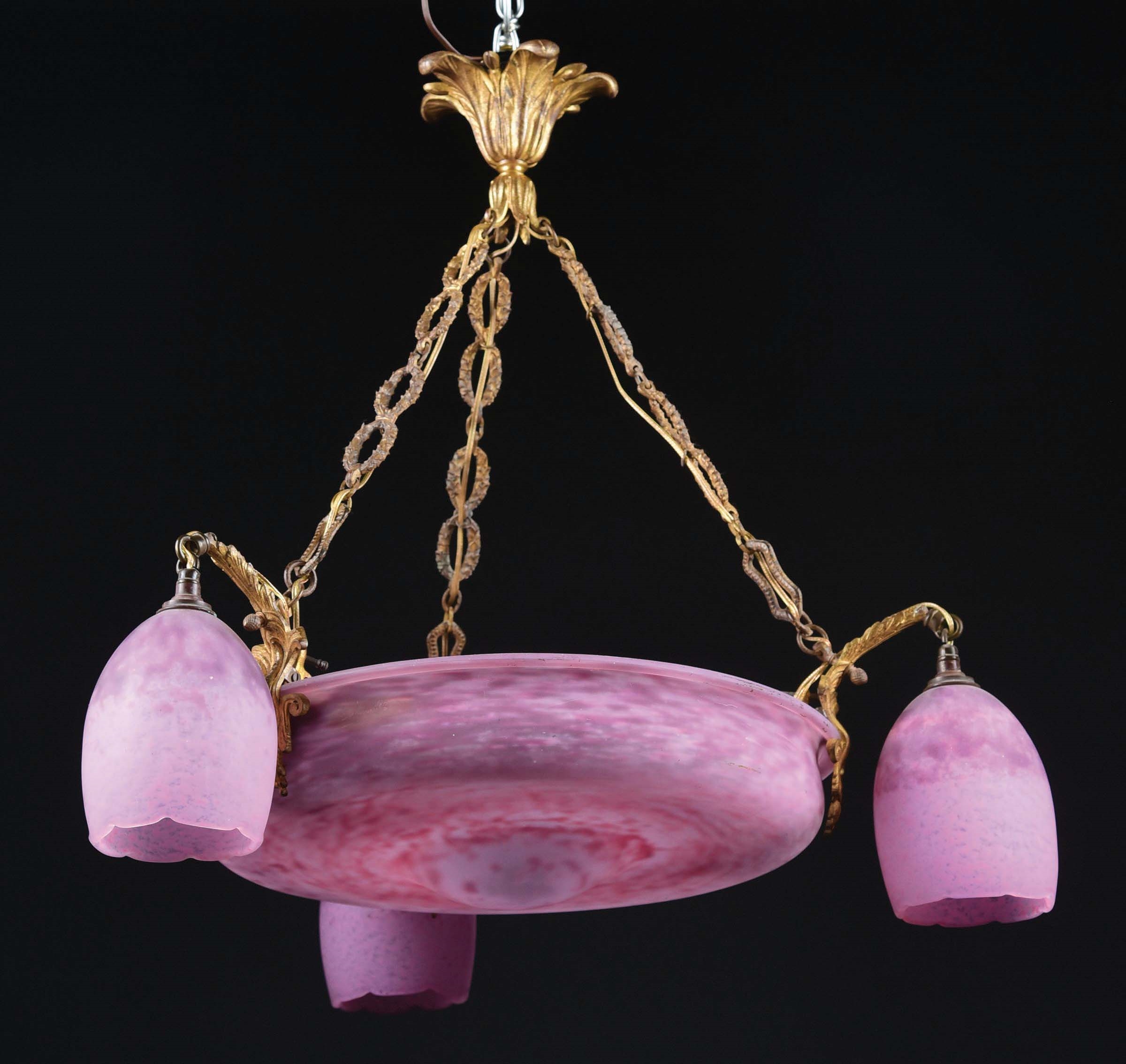 Verrerie Schneider | SCHNEIDER ART DECO CHANDELIER | MutualArt