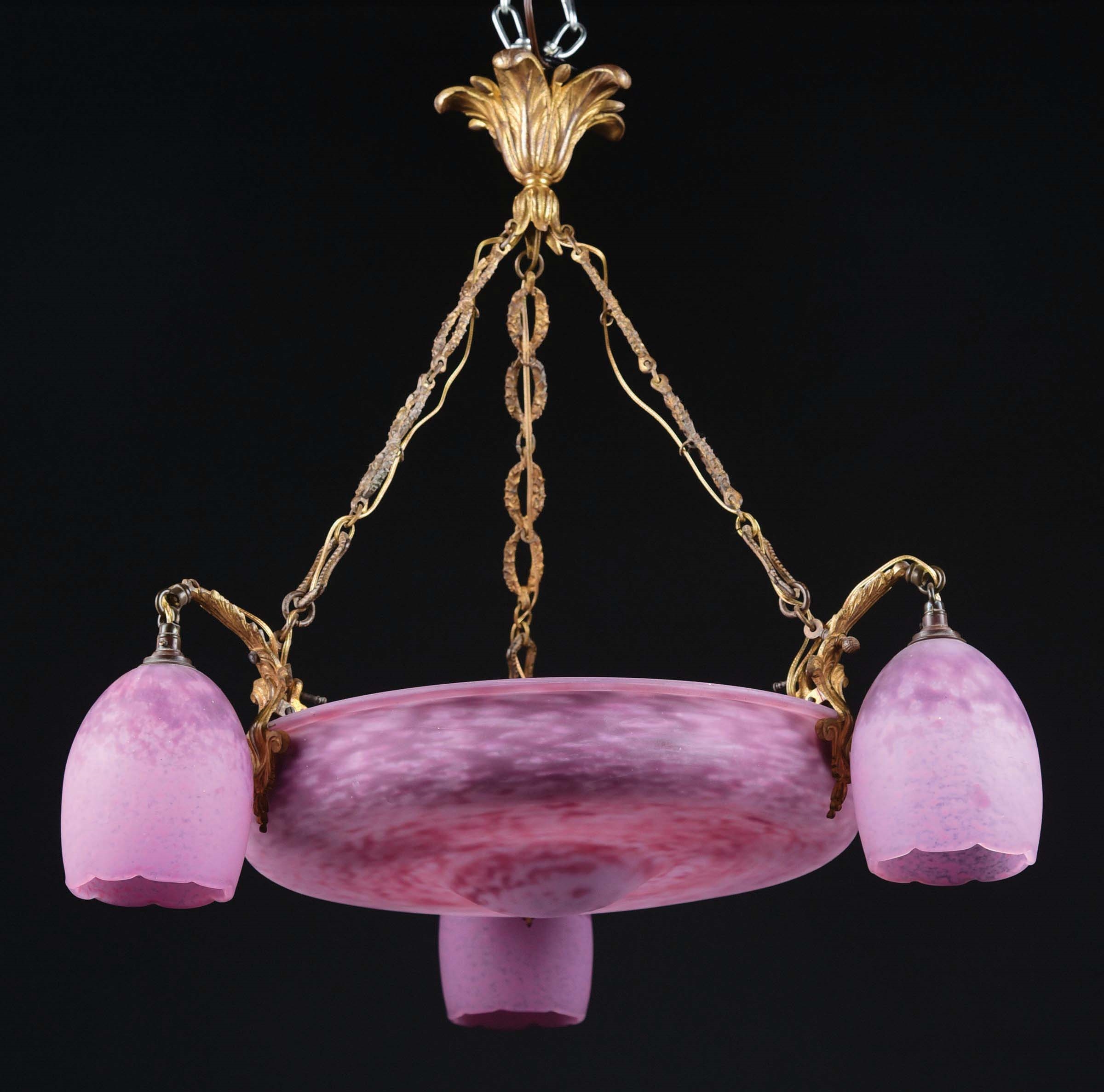 Verrerie Schneider | SCHNEIDER ART DECO CHANDELIER | MutualArt